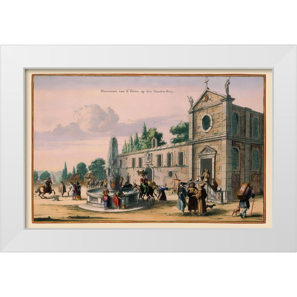 Visscher 24x17 White Modern Wood Framed Museum Art Print Titled - Rome ...