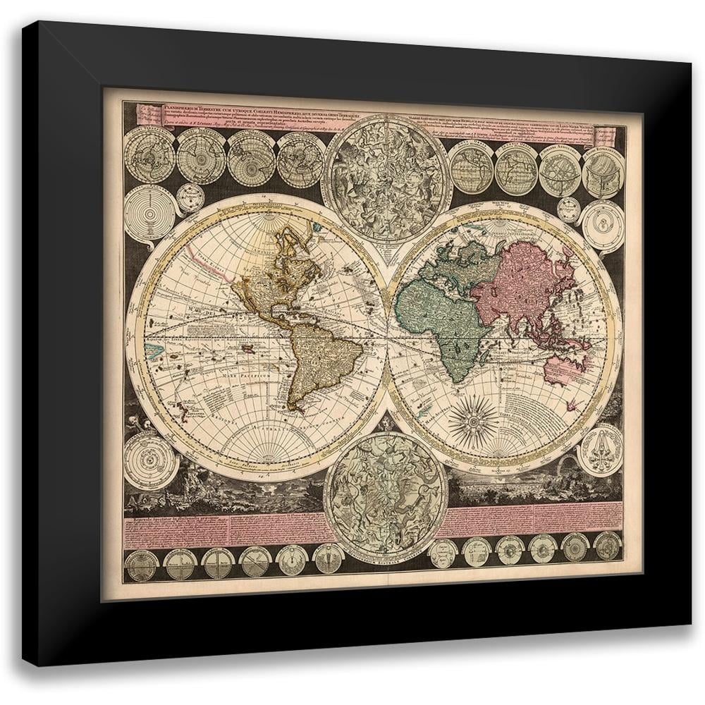 Visscher, Nicholas 17x15 Black Modern Framed Museum Art Print Titled ...