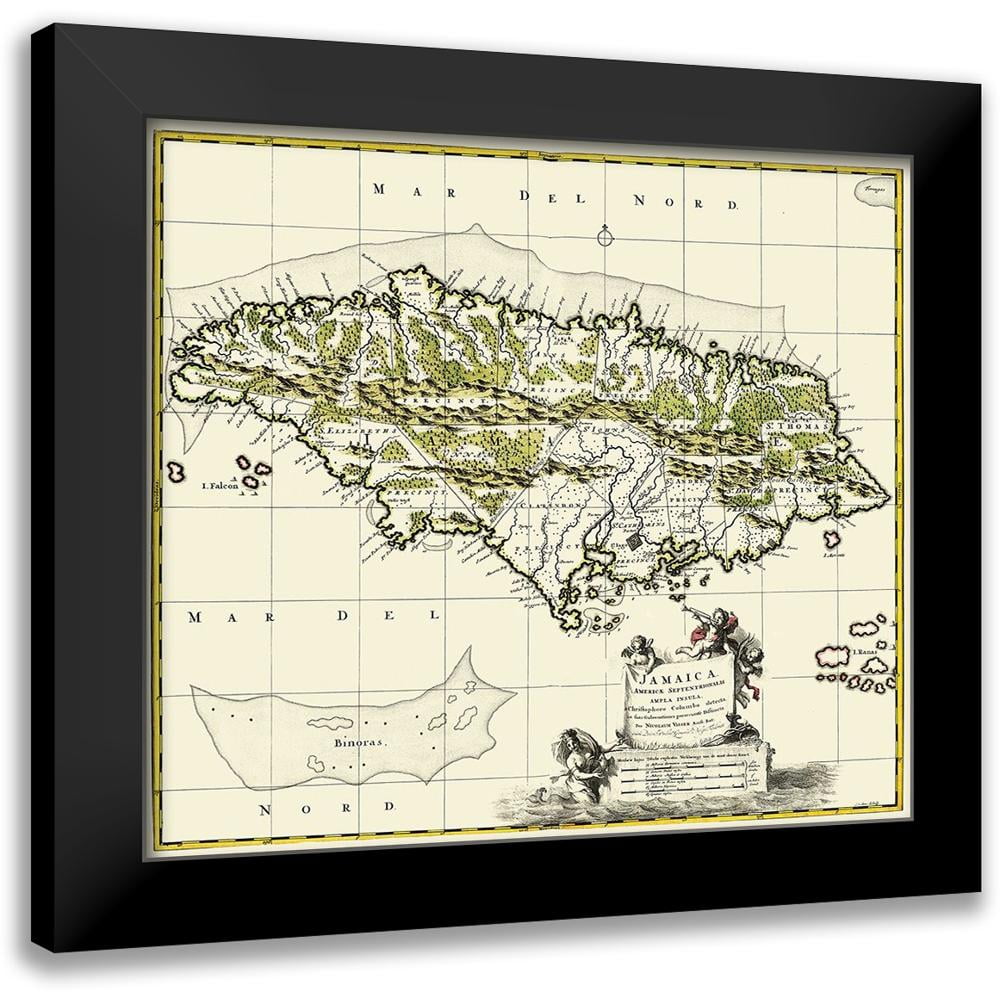 Visser 22x20 Black Modern Framed Museum Art Print Titled - Americae ...