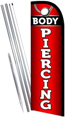 Vista Flags Body Piercing Premium Windless Feather Banner Flag Kit ...