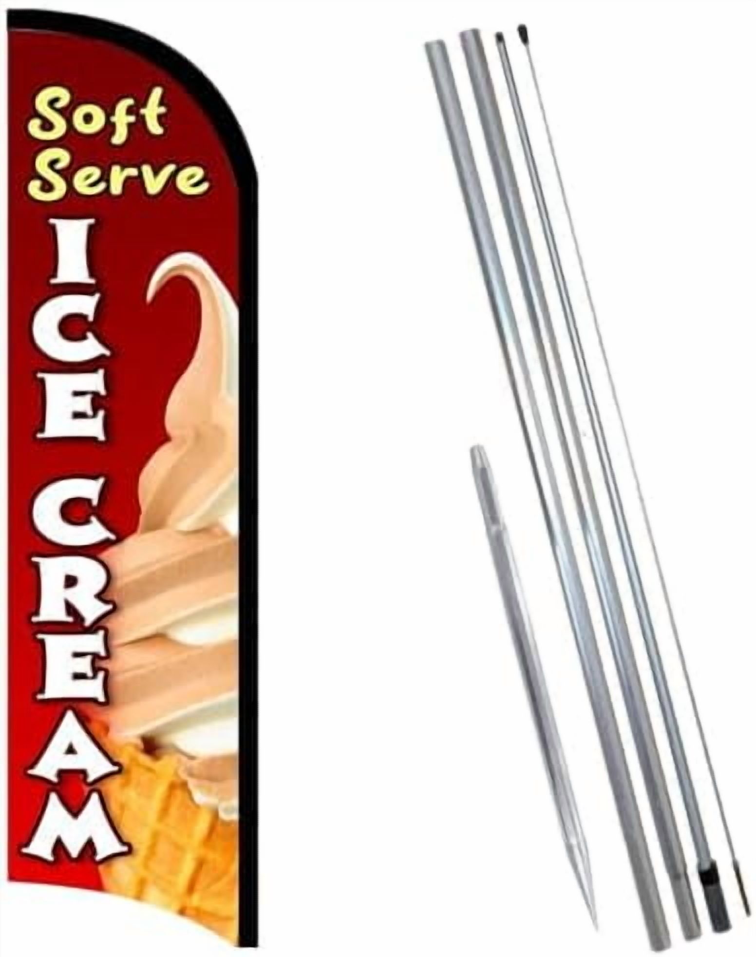 Vista Flags Soft Serve Ice Cream Pemium Windless (Made in the USA ...