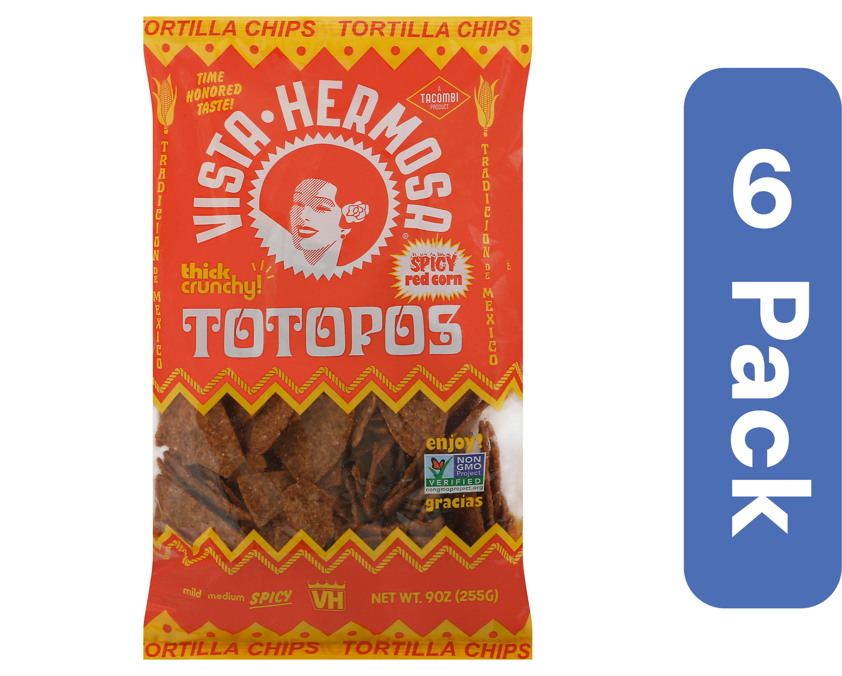 Vista Hermosa Tortilla Chips Red Spicy 9 oz (Pack of 6) - Walmart.com