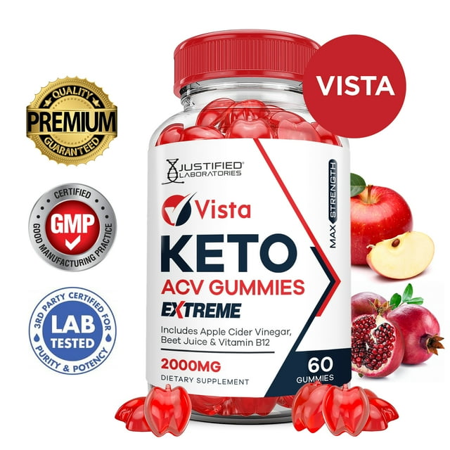 Vista Keto Extreme Acv Gummies 2000mg Dietary Supplement 60 Gummys
