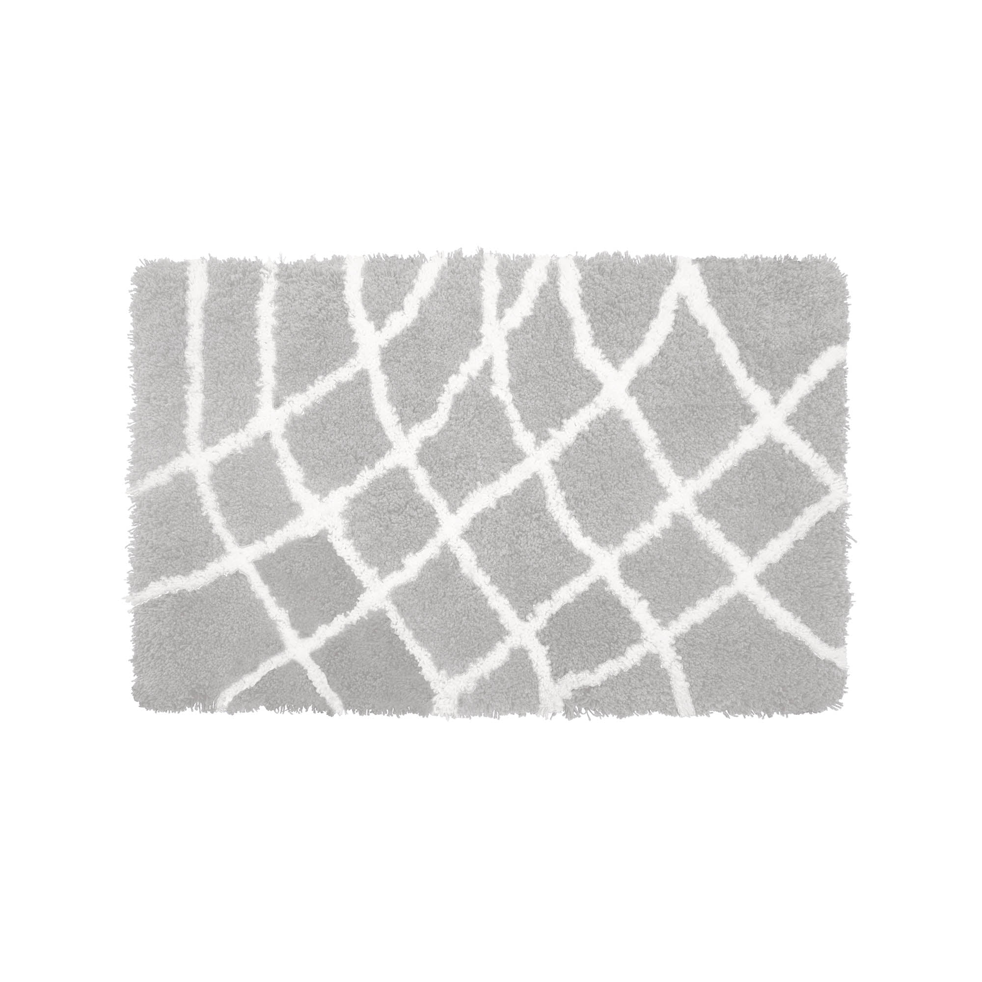 Vista Living Chunky Shag Collection Diamond Geometric Modern Area Rug ...