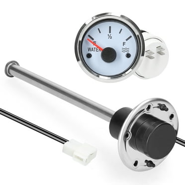 52MM Fuel Level Gauge With Red Backlight 0-190 Ohm Oil Tank Level Meter Indicator For Boat Car ...