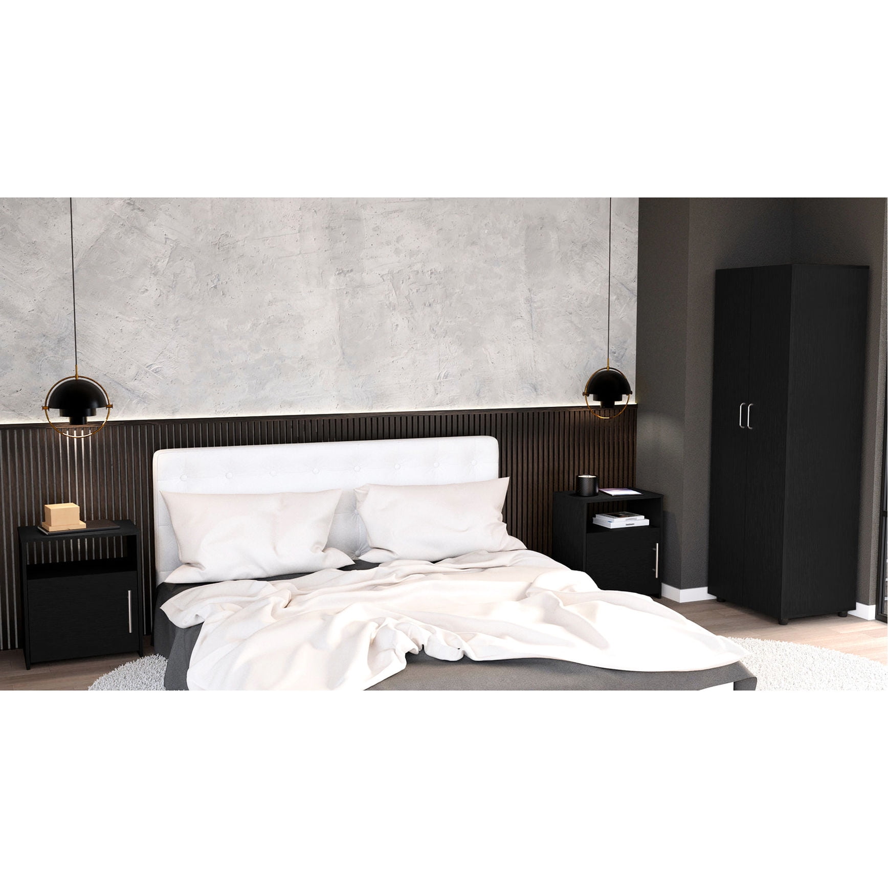 Visual Aids in Assembly - 3 Piece Black Bedroom Set for Better User ...