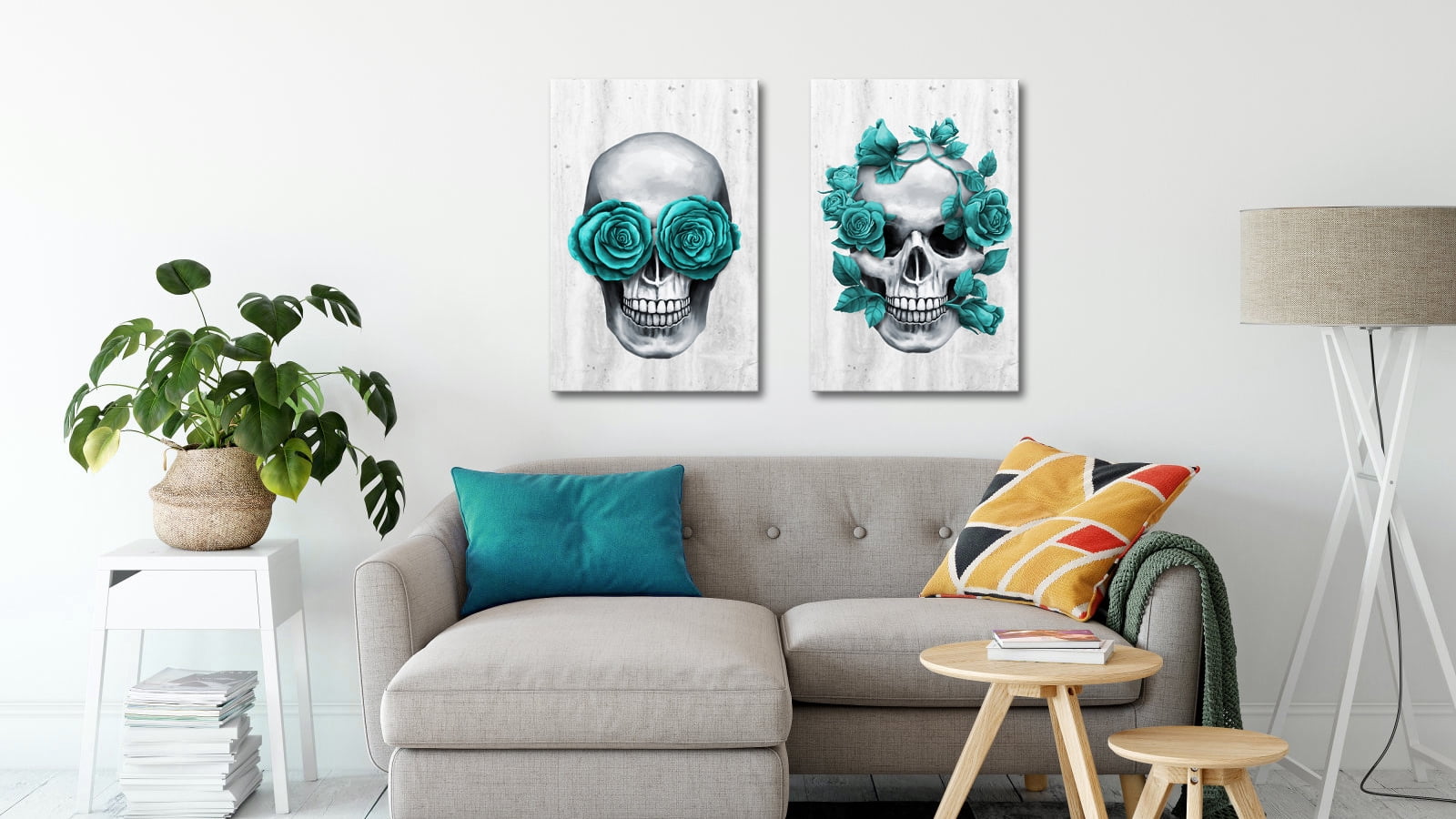 Visual Art Decor Framed Canvas Wall Art Set, 16x24 inch, 2 Pieces ...