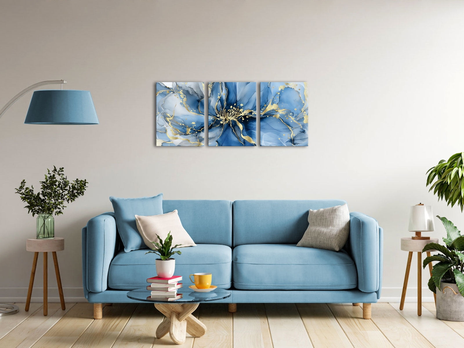 Visual Art Decor 3 Pcs Abstract Canvas Wall Art 12 in x 16 in Painting ...