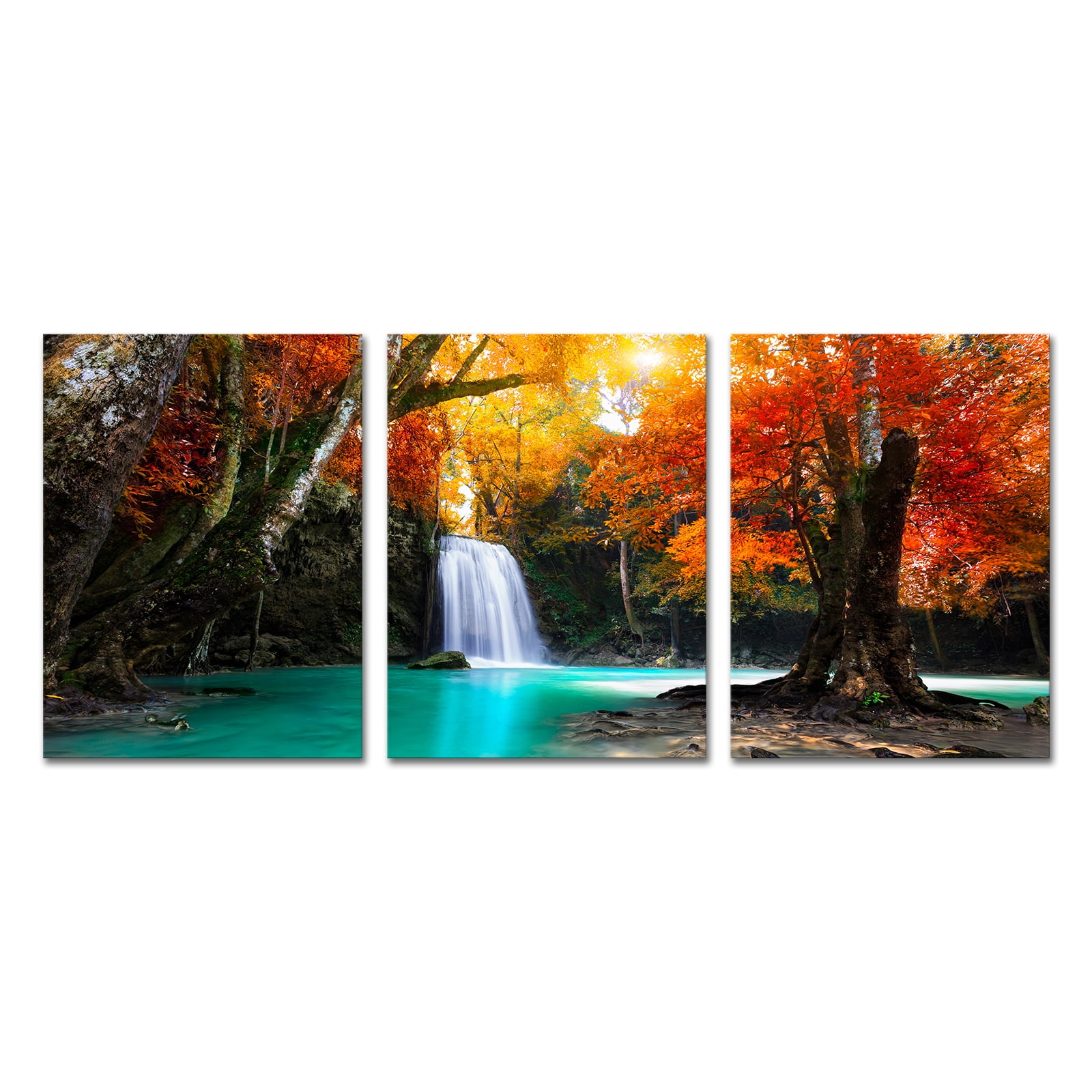 Visual Art Decor 3 Pieces Canvas Wall Art Natural Scenery Poster ...