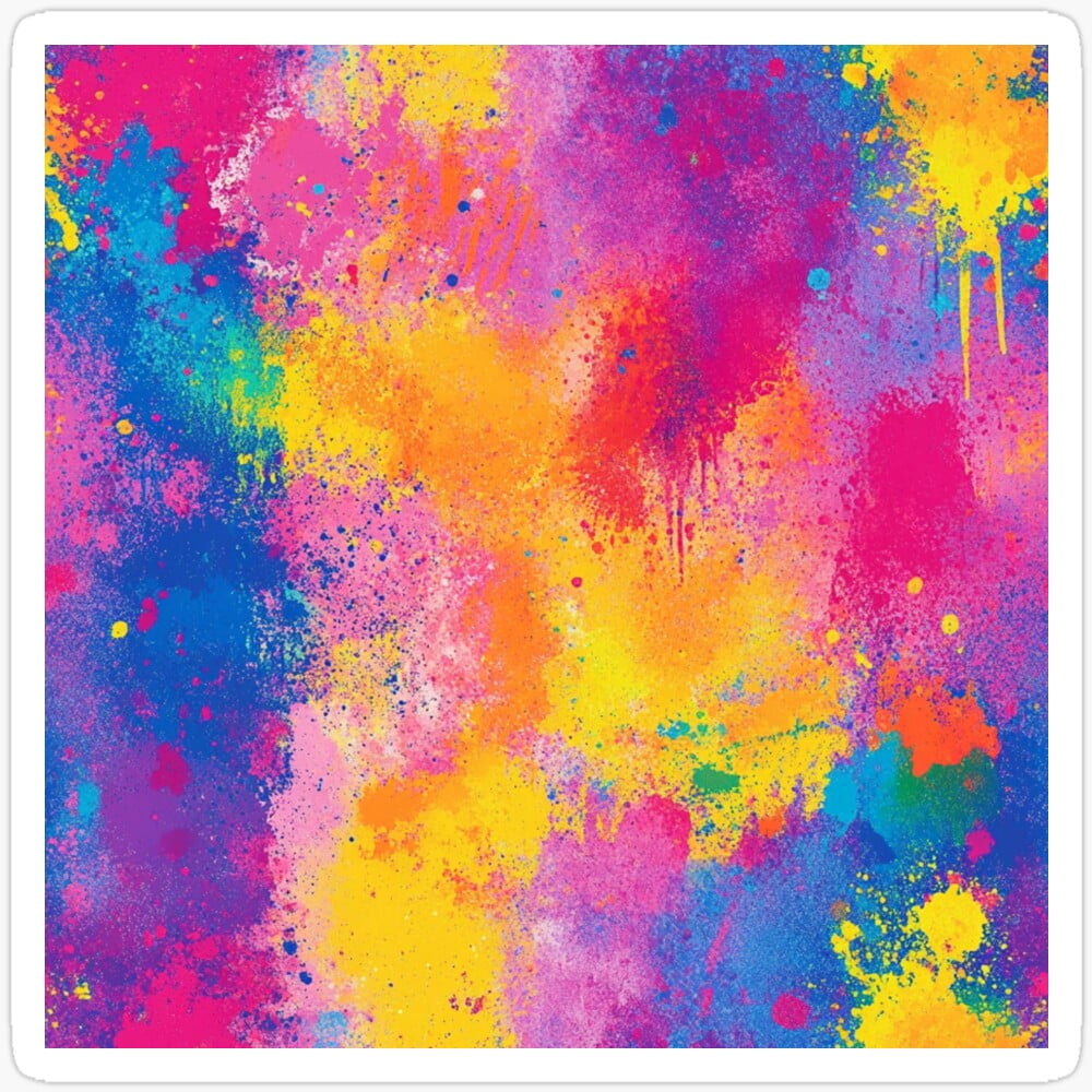 Visual Explosion Of Colors Sticker Kir-4835 - Walmart.com
