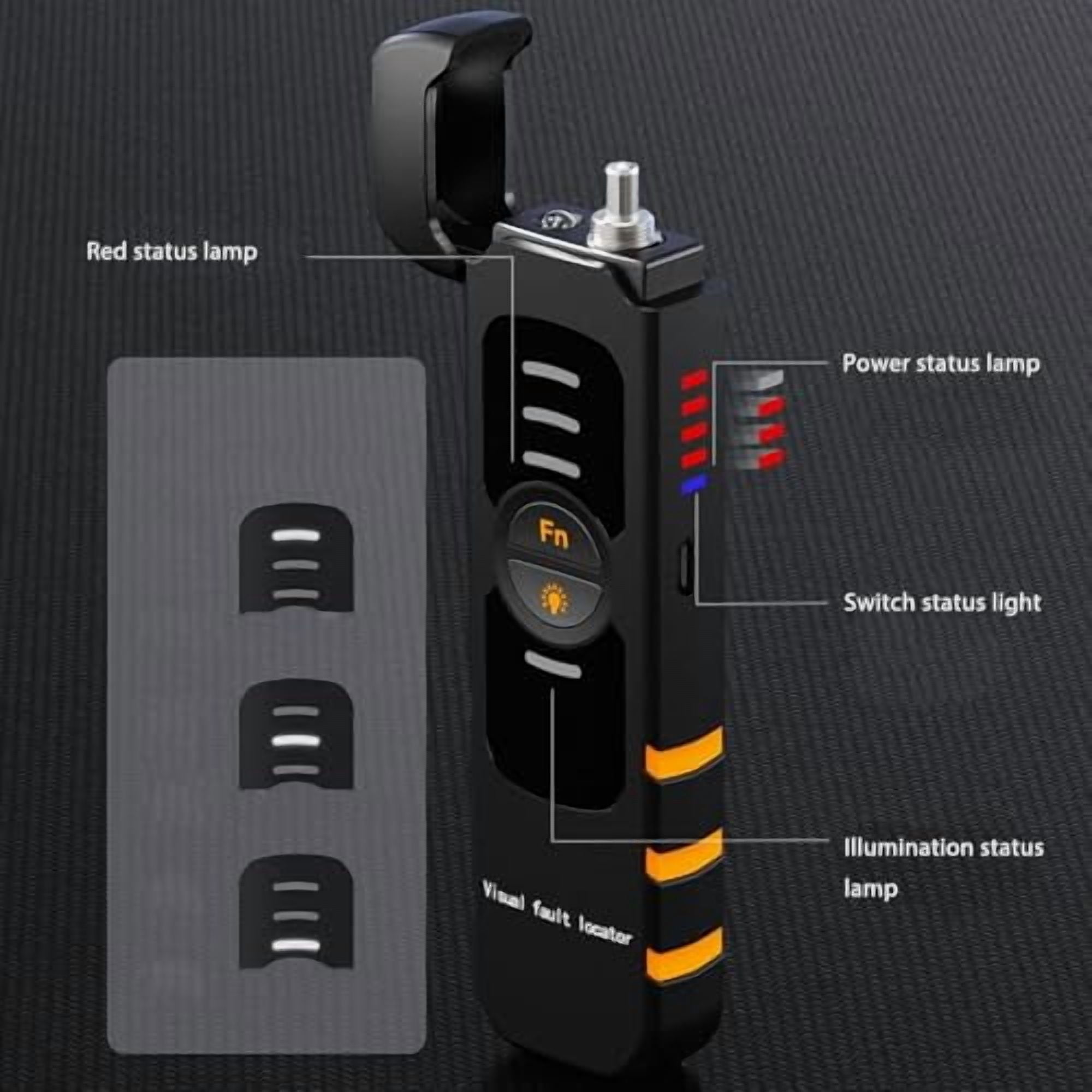 Visual Fault Locator Kit, 30KM VFL Fiber Optic Cable Tester Red Light ...