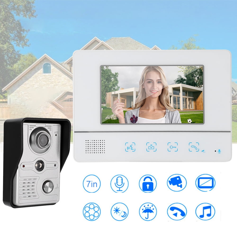 Visual Intercom System , 7 inch Wired Visual Intercom 2 Displays ...