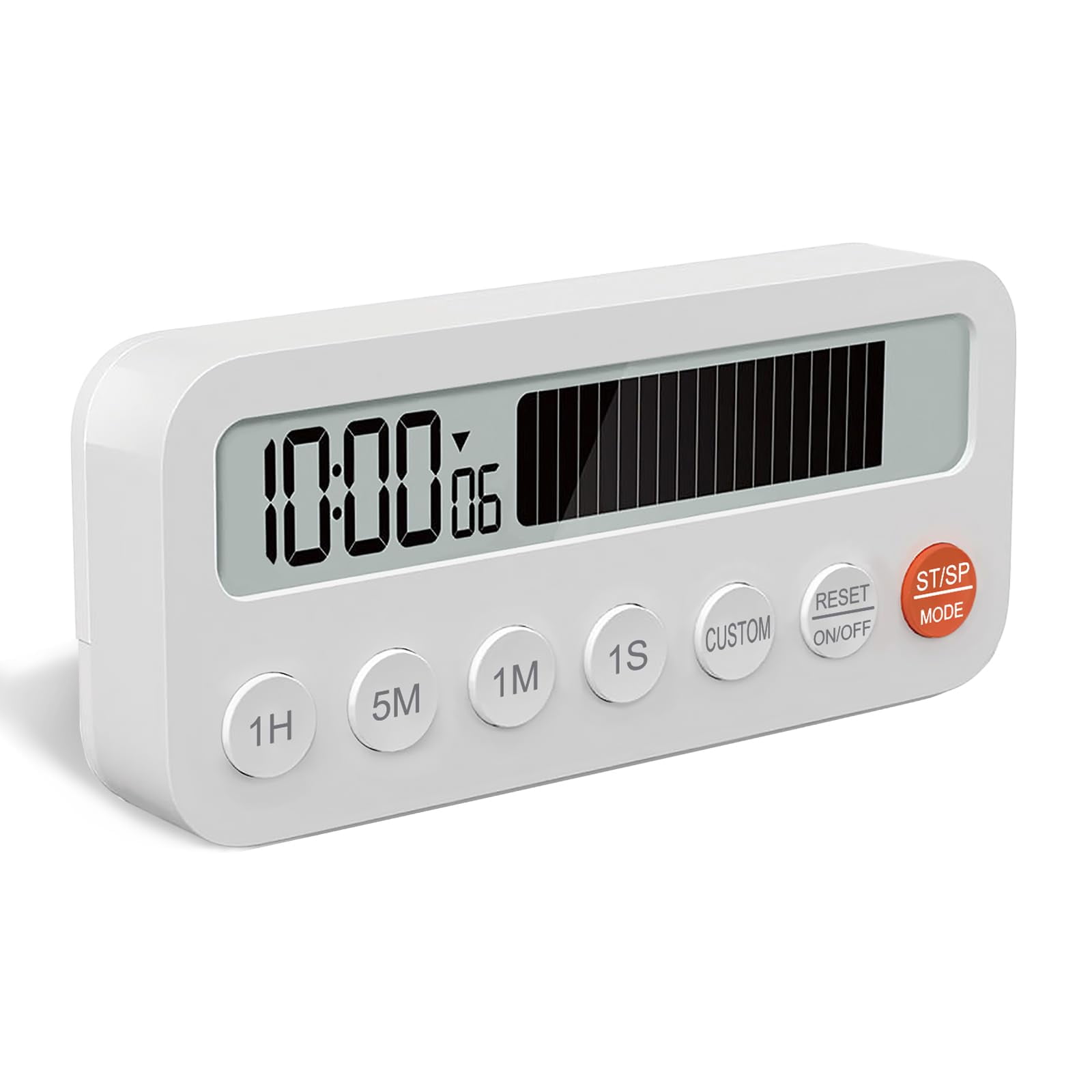 Visual Kitchen Timer Stopwatch with Progress Bar, Fast-Set Hour Minute Seconds Timer, Silent or ...