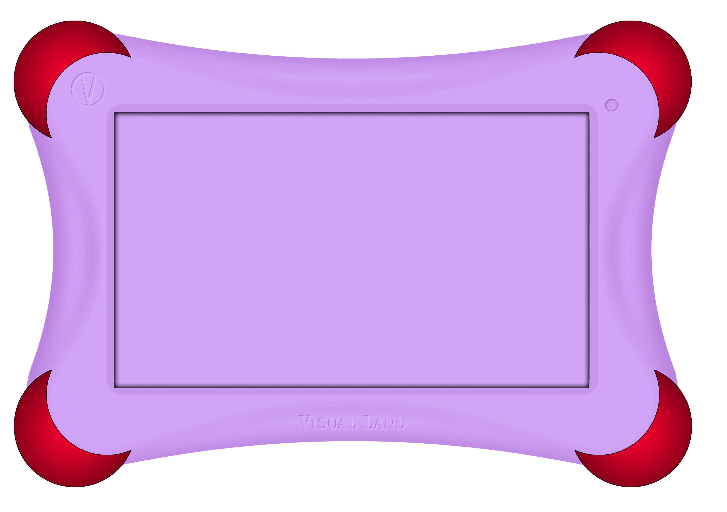Visual Land 7” Silicone Safety Bumper Case - Lilac - Walmart.com