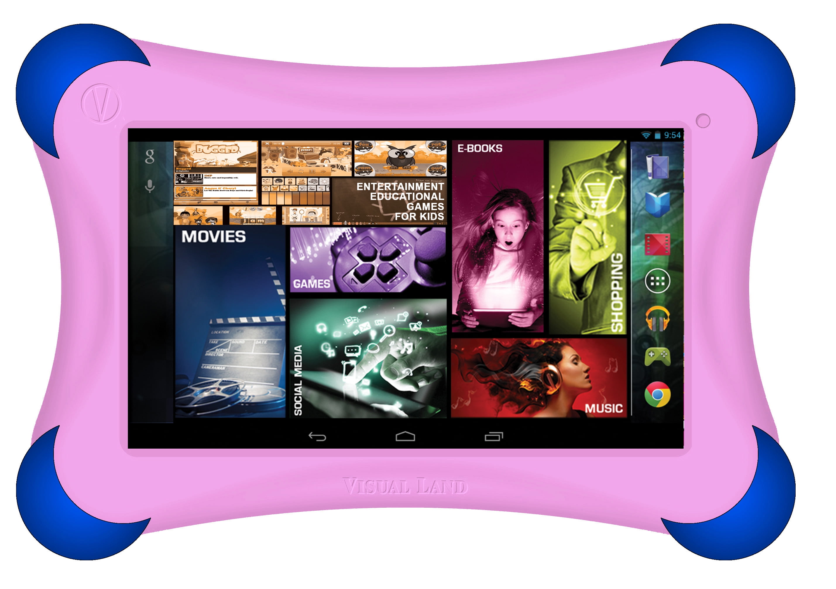 Visual Land Prestige 7" Quad Core Tablet 16GB includes Bumper - Walmart.com