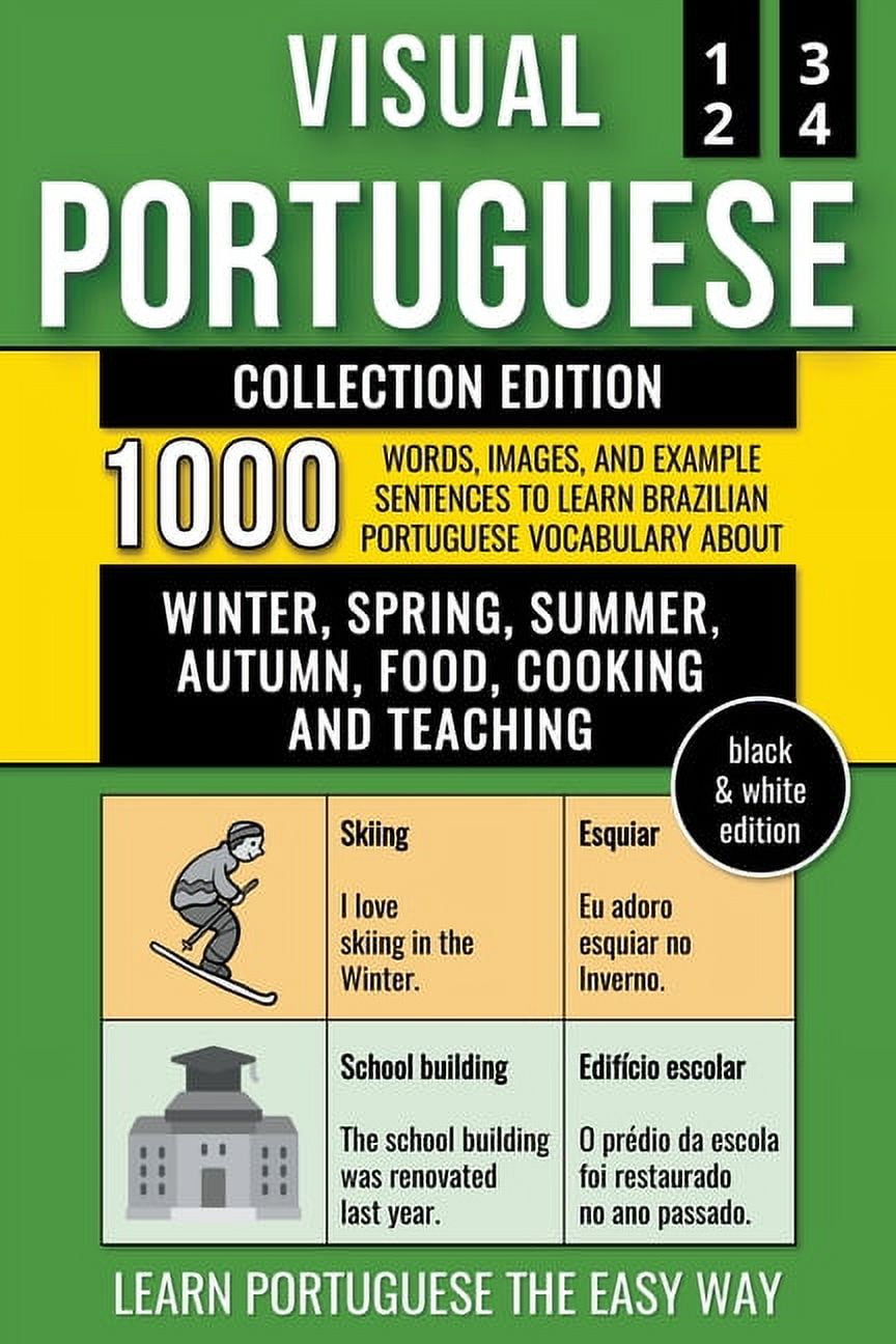 Visual Portuguese - Collection (B/W Edition) - 1.000 Words, Images and ...