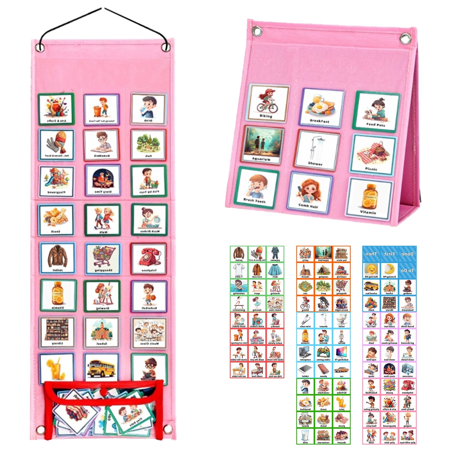 Visual Schedule Chart Kids Learning Materials Todder Daily Routine ...