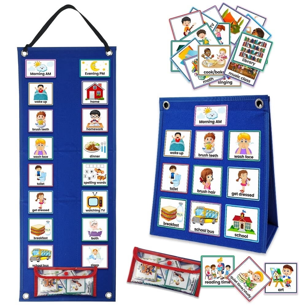 Visual Schedule Chart for Kids Daily Routine Cards 70 Pieces Multiple ...