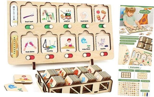 Visual Schedule for Kids 3 4 5 6 Years Old, Chores Chart Autism ...