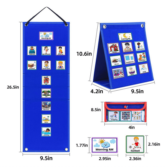Visual Schedule for Kids Daily Routine Chart with 70 Cards Calendar ...