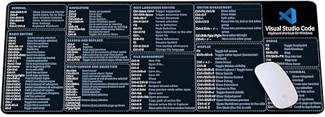 Visual Studio Code Shortcuts Mouse mat for Designer, Quick Reference ...