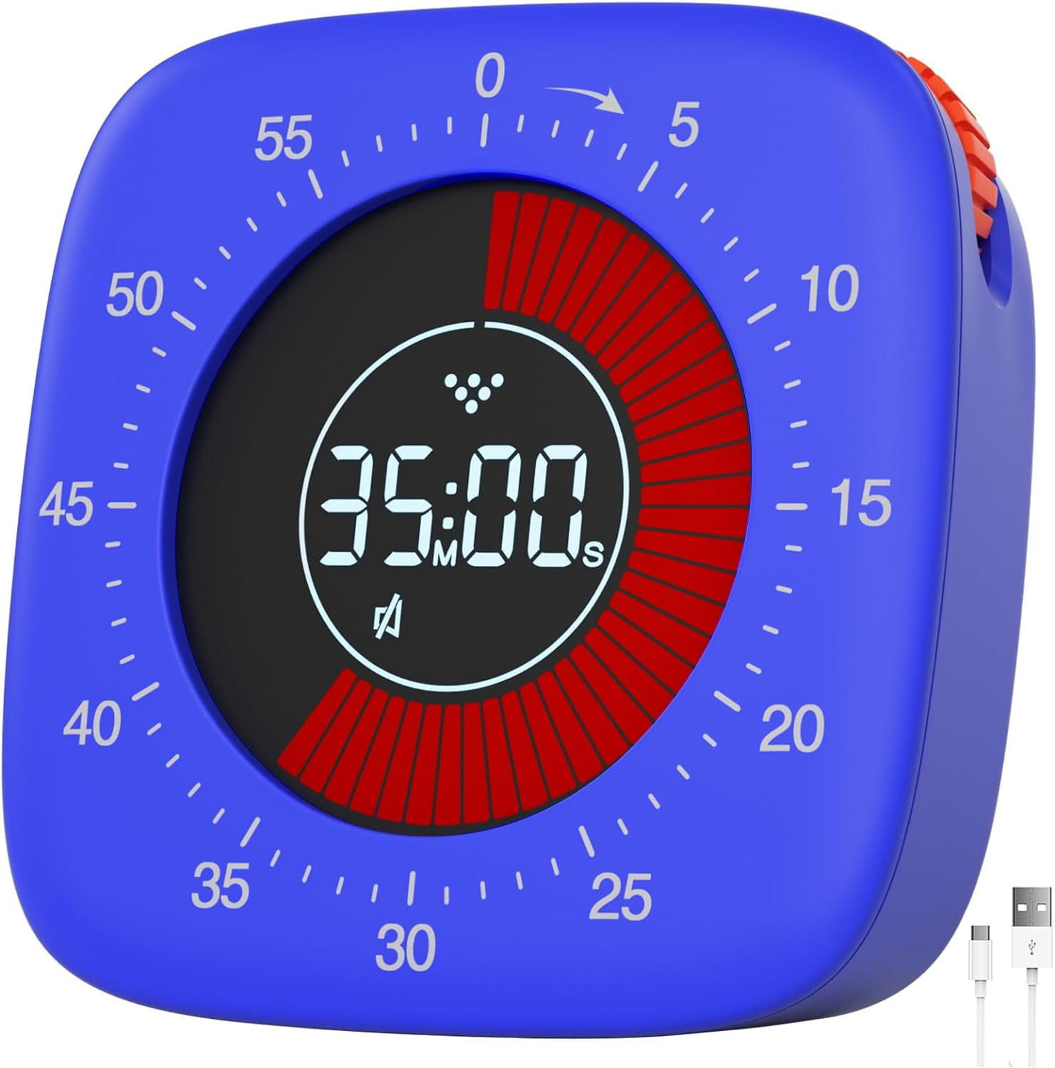 Visual Timer For Kids Rechargeable: Digital Timer 60-Minute Countdown Silent Timers For School ...