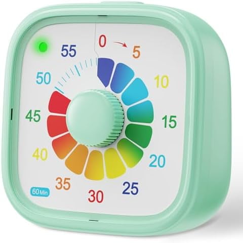 Visual Timer for Kids, Pomodoro Timers for Kids Adults, 60-Minute ...