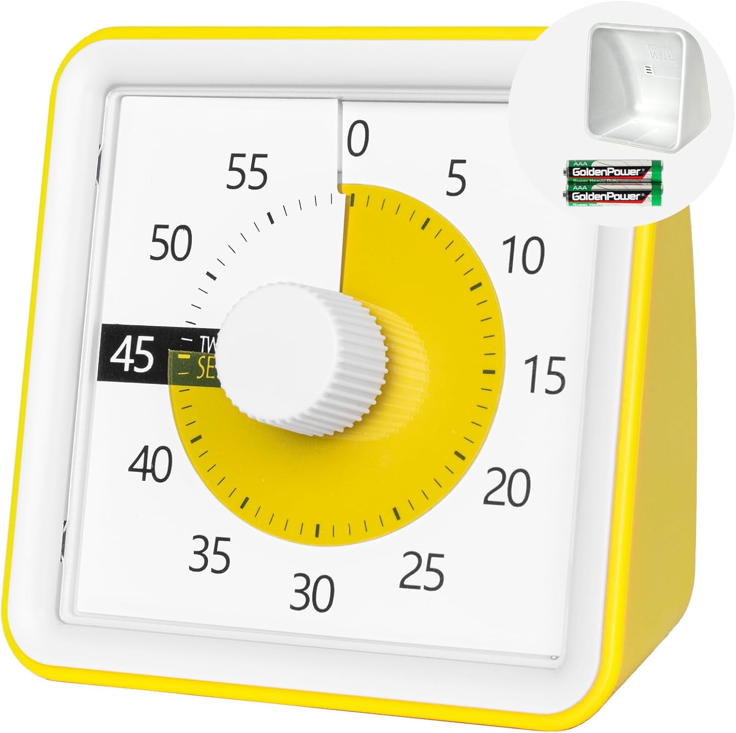 Visual Timer with Protective Case, 60-Minute Countdown Timer for Kids Autism ADHD Classroom Home ...