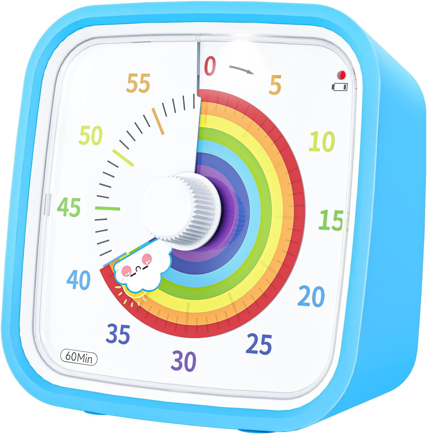 Visual Timer with Protective Case, Rainbow Disk 60 Minute Countdown Timer for Kids and Adults ...