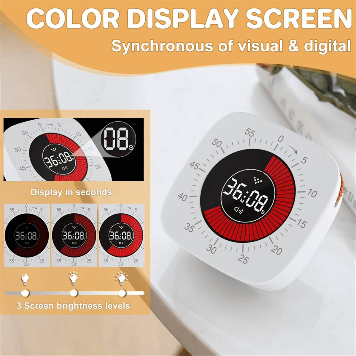 Visual Timer for Kids, Digital Timer with 60-Minute Countdown, B ...