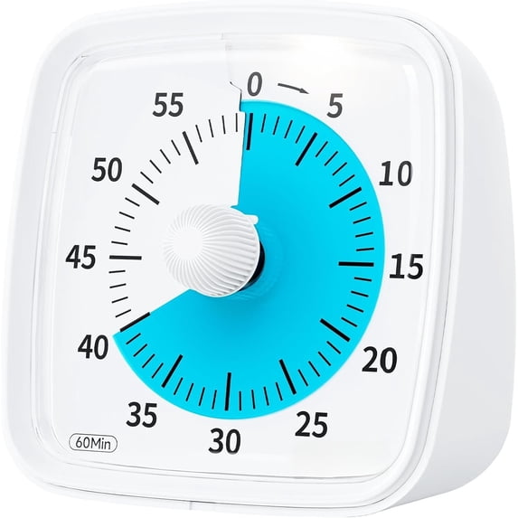 Visual Timer with Night Light, 60-Minute Countdown Timer for and ...