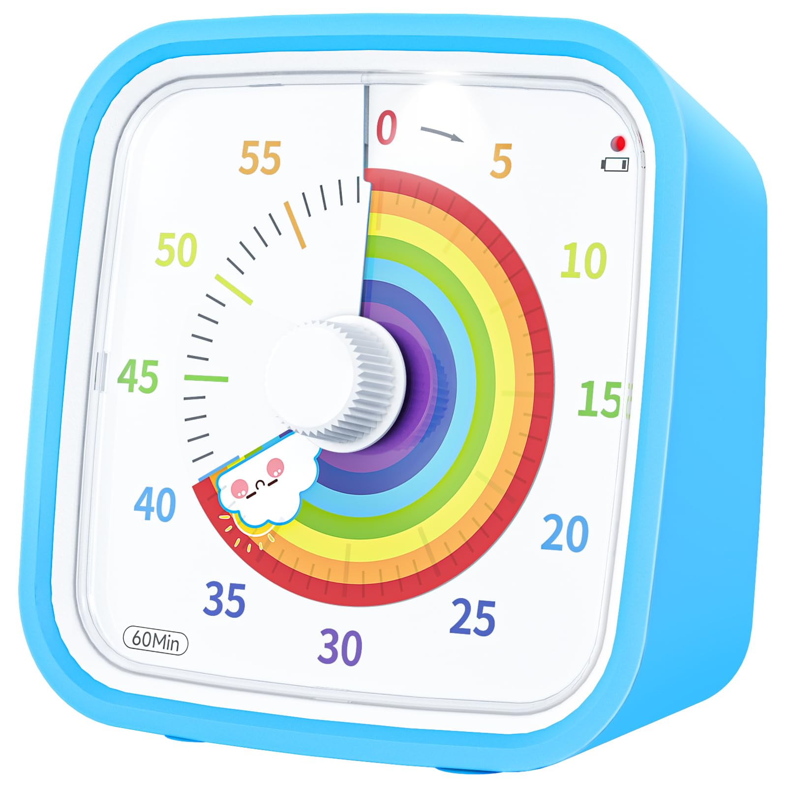 Visual Timer with Protective Case, Rainbow Disk 60 Minute Countdown Timer for Kids and Adults ...
