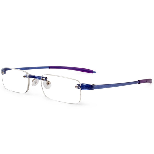 Visualites 1 Lavender 1.50 Power Lightweight Rimless Rectangle Reading ...
