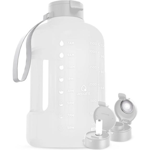 Visualz 1 Gallon Water with Time Marker - Straw & Chug Lid - BPA Free ...