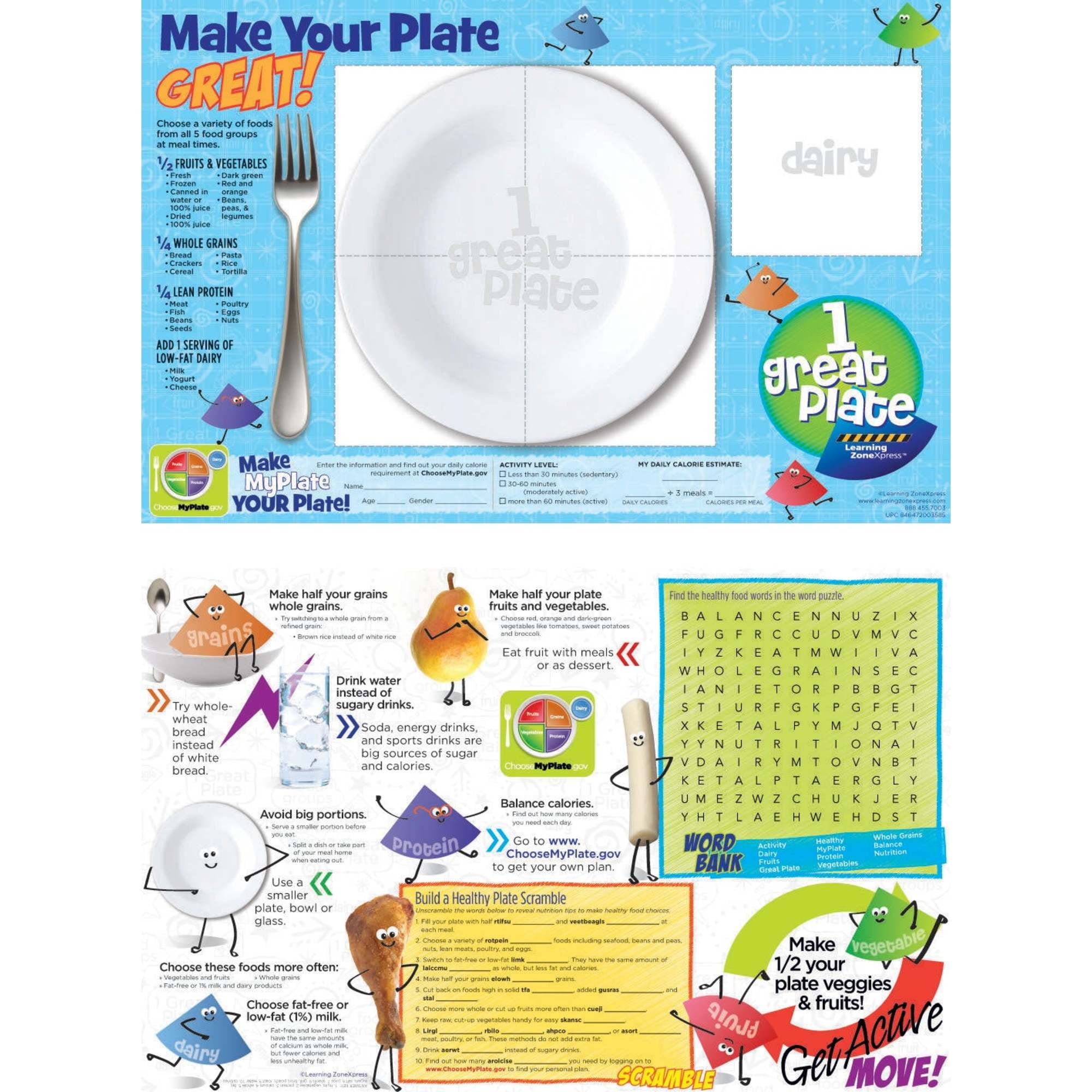 Visualz 1 Great Plate Handouts, 11 x 17 Inches, 2-Sided, 50 Sheets ...