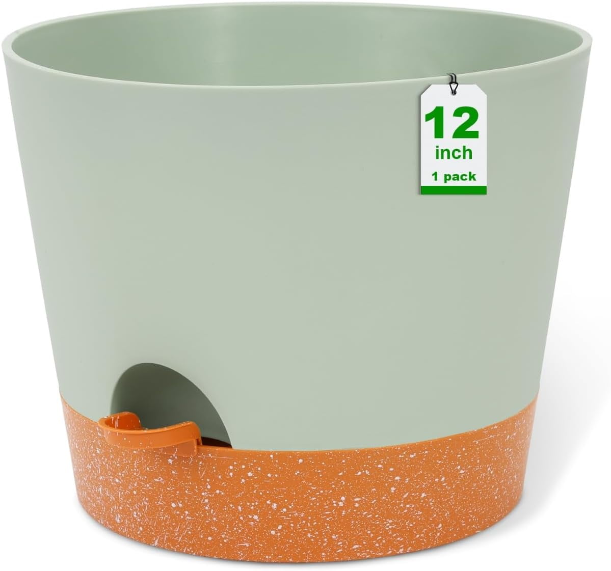 Visualz 12 inch Plant Pots, planters, Self Watering Pots, Large Plastic ...