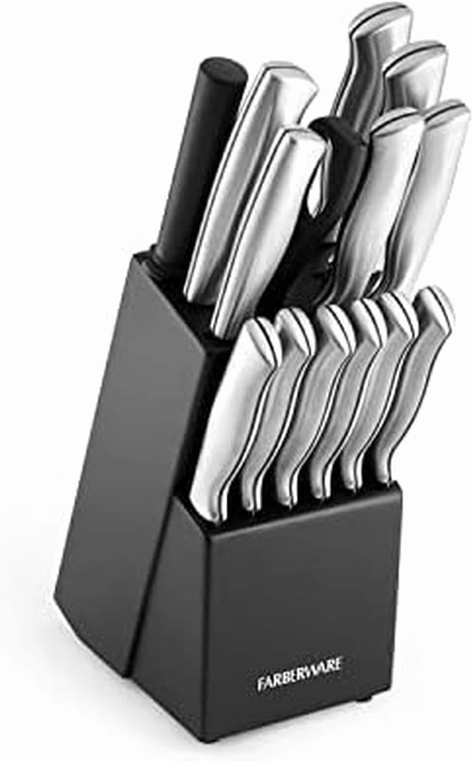 Visualz 15-Piece Kitchen Knife Set with High-Carbon Stainless Steel ...