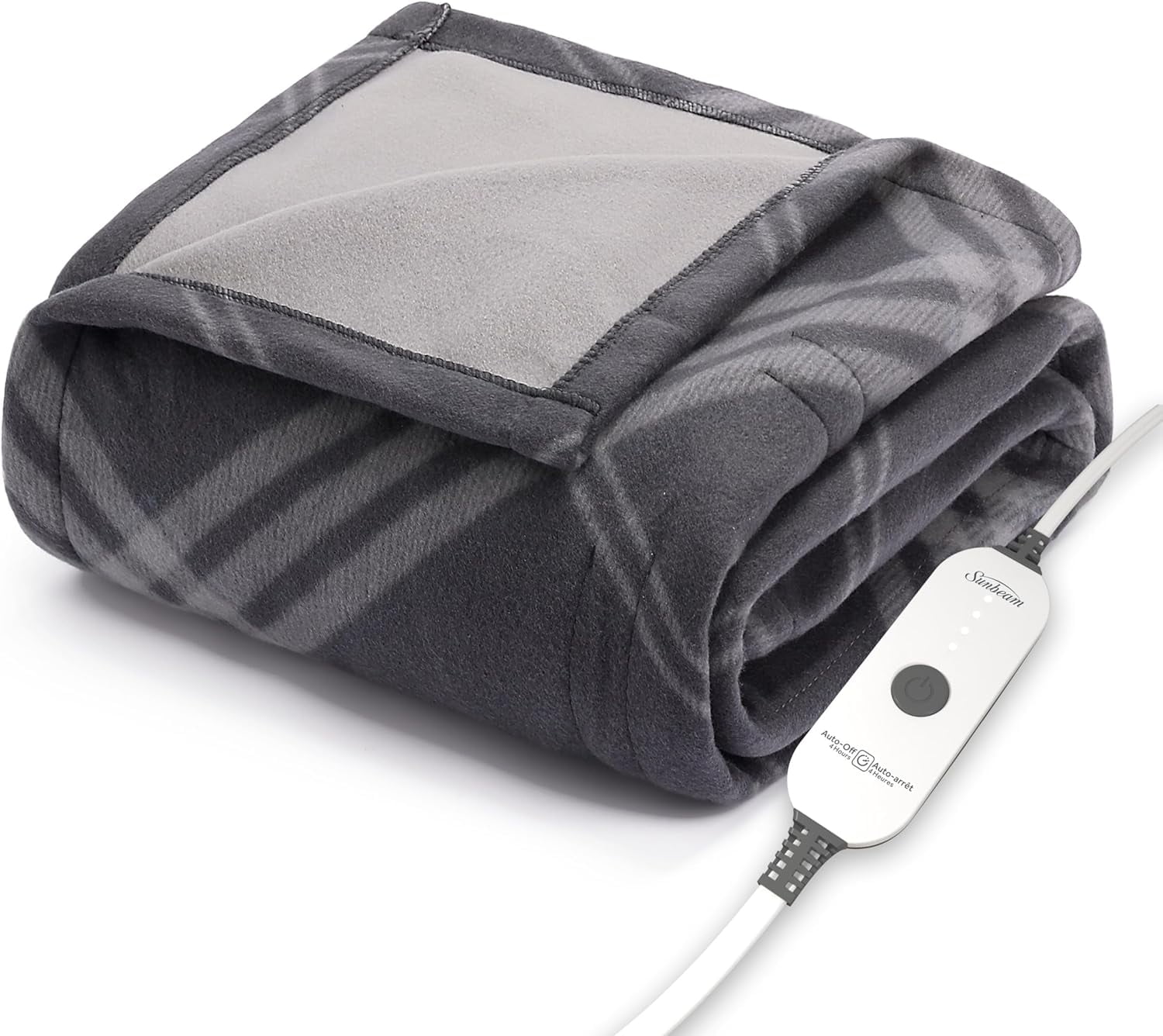 Visualz 50"x60" Electric Heated Throw Blanket, 4 Heat Settings, Auto ...