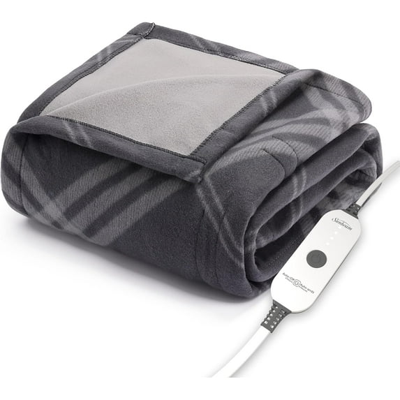 Visualz 50"x60" Electric Heated Throw Blanket, 4 Heat Settings, Auto ...