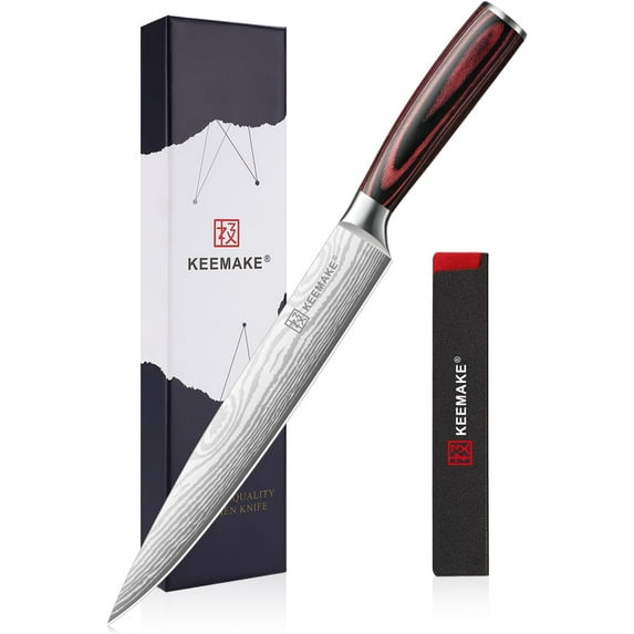 Visualz 8 Inch Carving Knife - Ultra Sharp Slicing Knife High Carbon ...