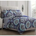 Visualz 8 Piece Printed Reversible Complete Bed Set Cathedral Full ...