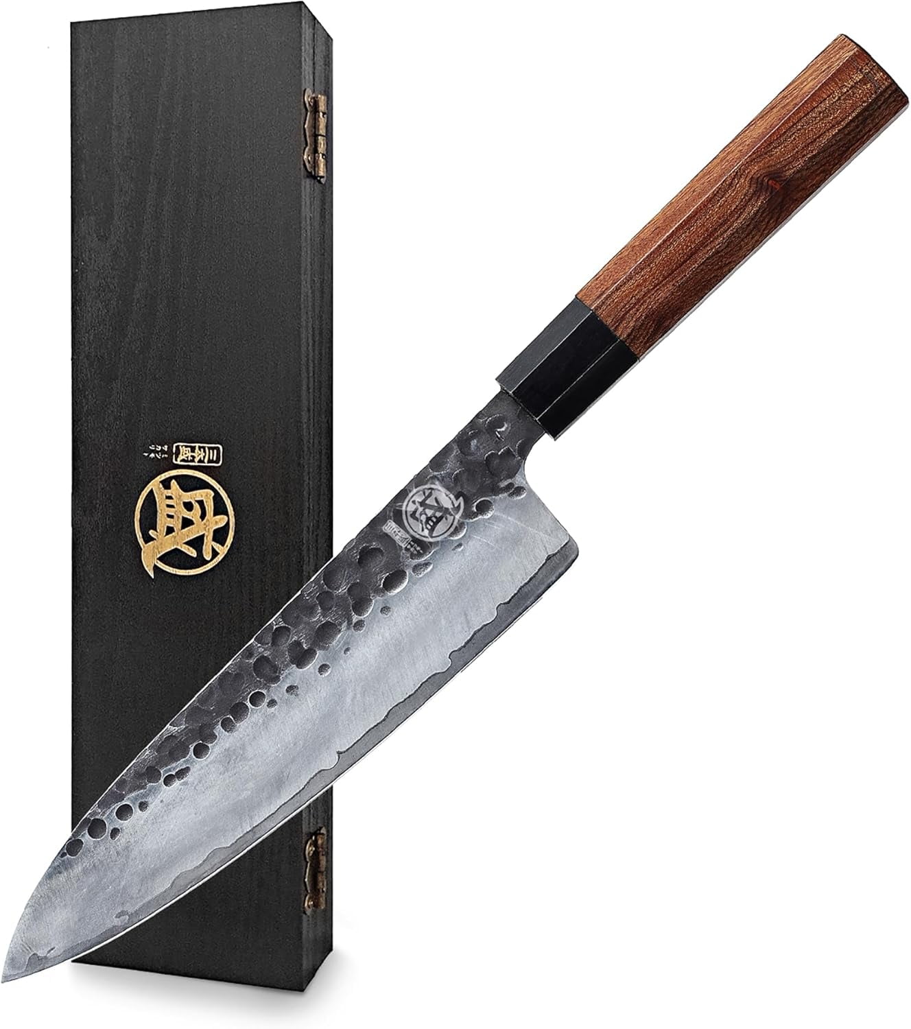 Visualz 8 inch Gyuto Chef Knife, Japanese Hand Forged Kitchen Chef's ...