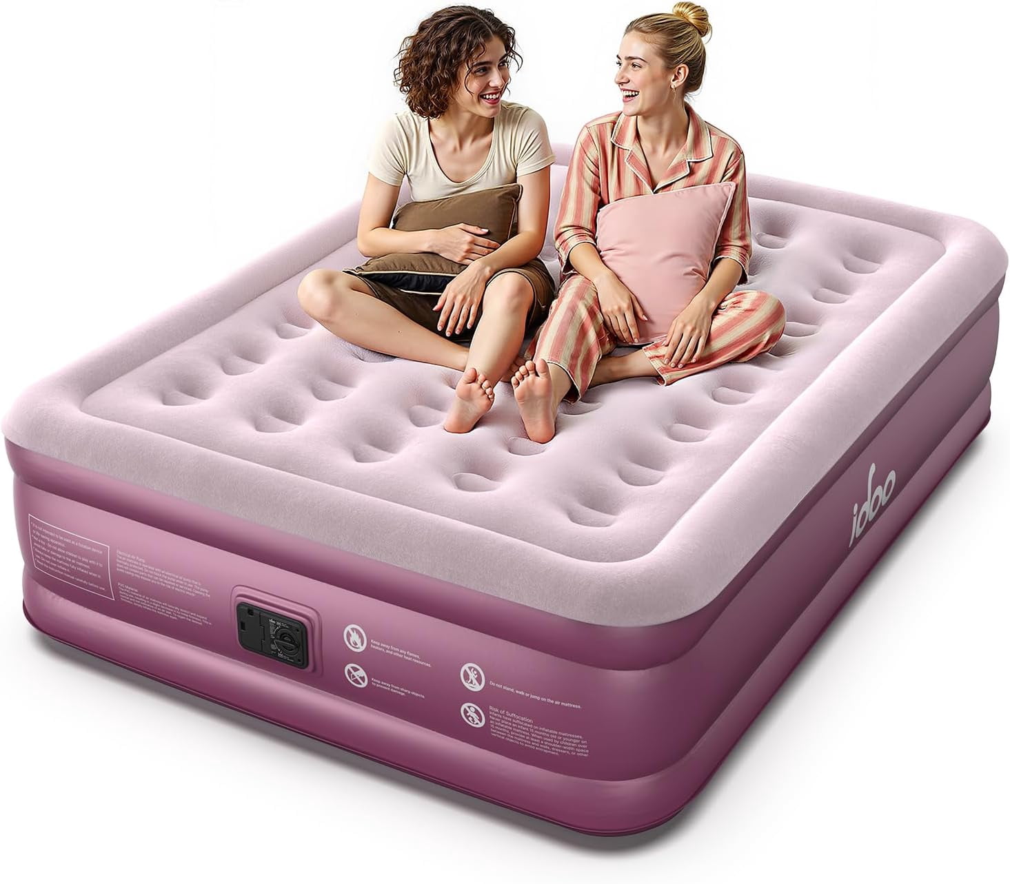 Visualz Air Mattress Queen with Built in Pump, Blow up Mattress, 18 ...