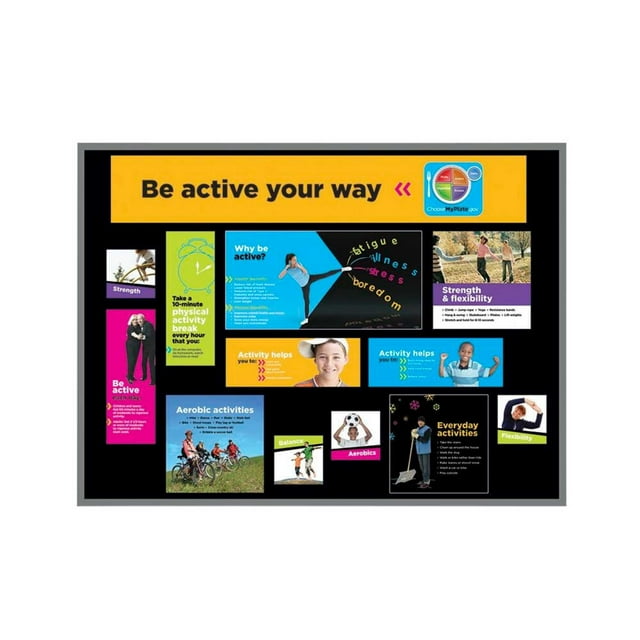 Visualz Be Active Your Way Bulletin Board Kit, 14 Pieces - Walmart.com