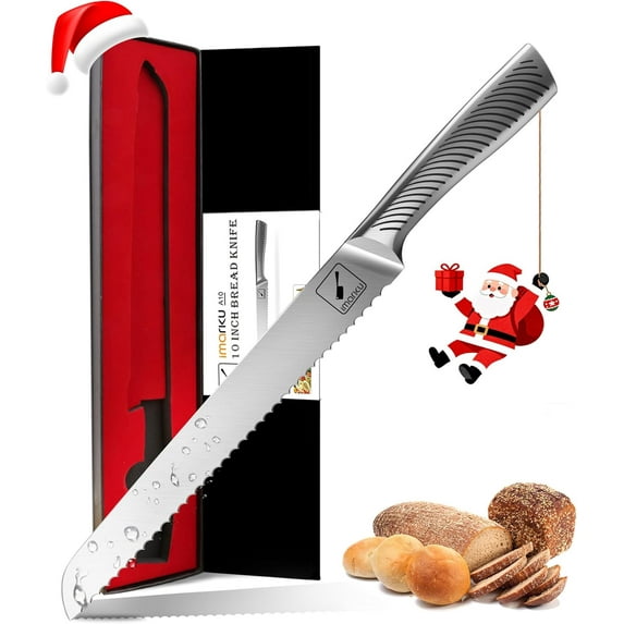 Visualz Bread Knife 10 Inch: German High Carbon Stainless Steel ...
