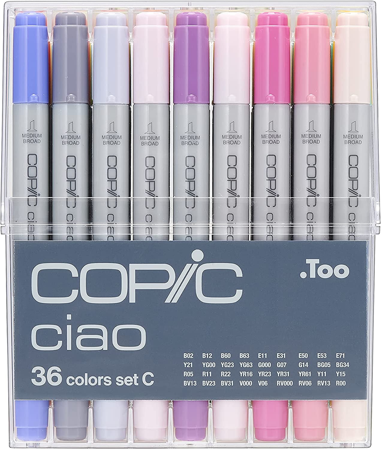 Visualz Ciao, Alcohol Markers, 36 Colors Dual Brush Tip Art Markers for ...