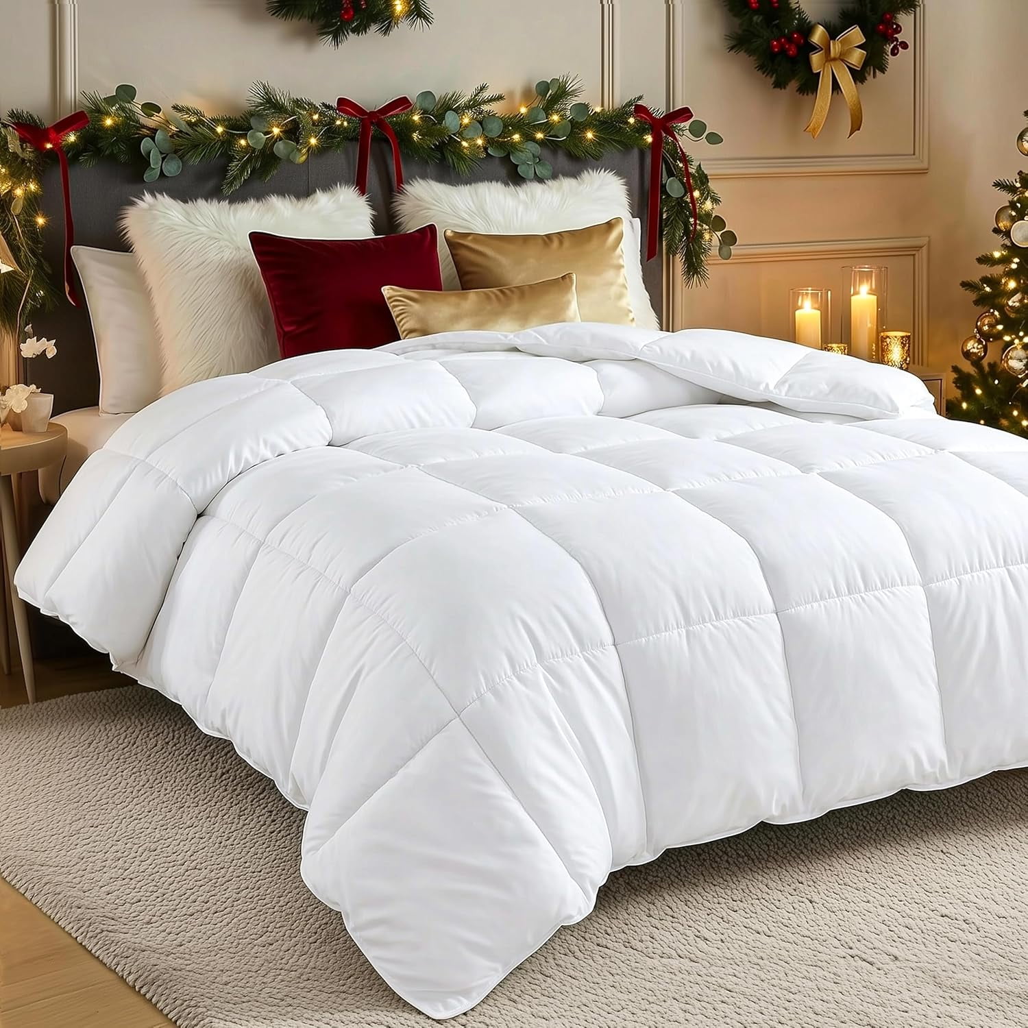 Visualz Comforters Twin Size, All Season Duvet Insert, Down Alternative ...