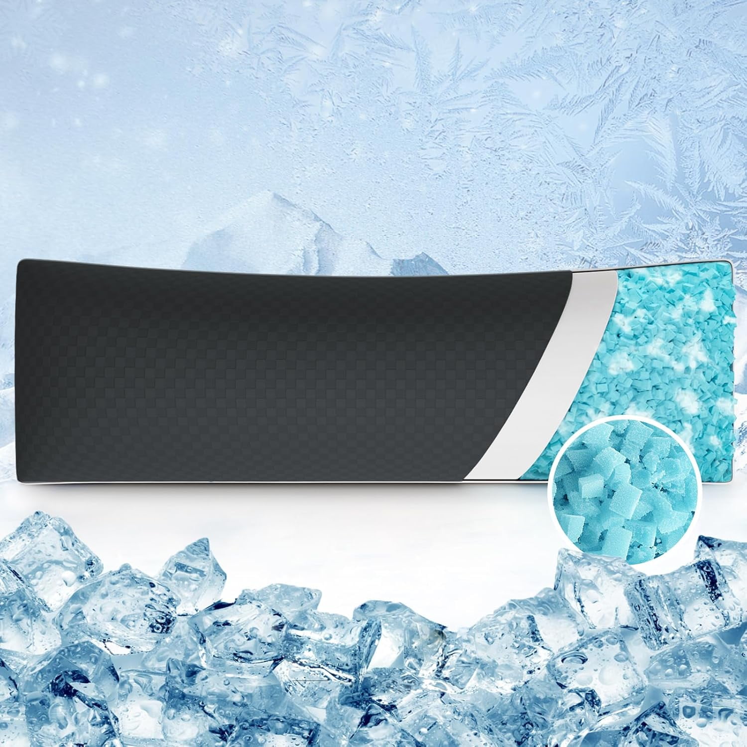 Visualz Cooling Body Pillow for Adults- Pillow Insert with Shredded ...