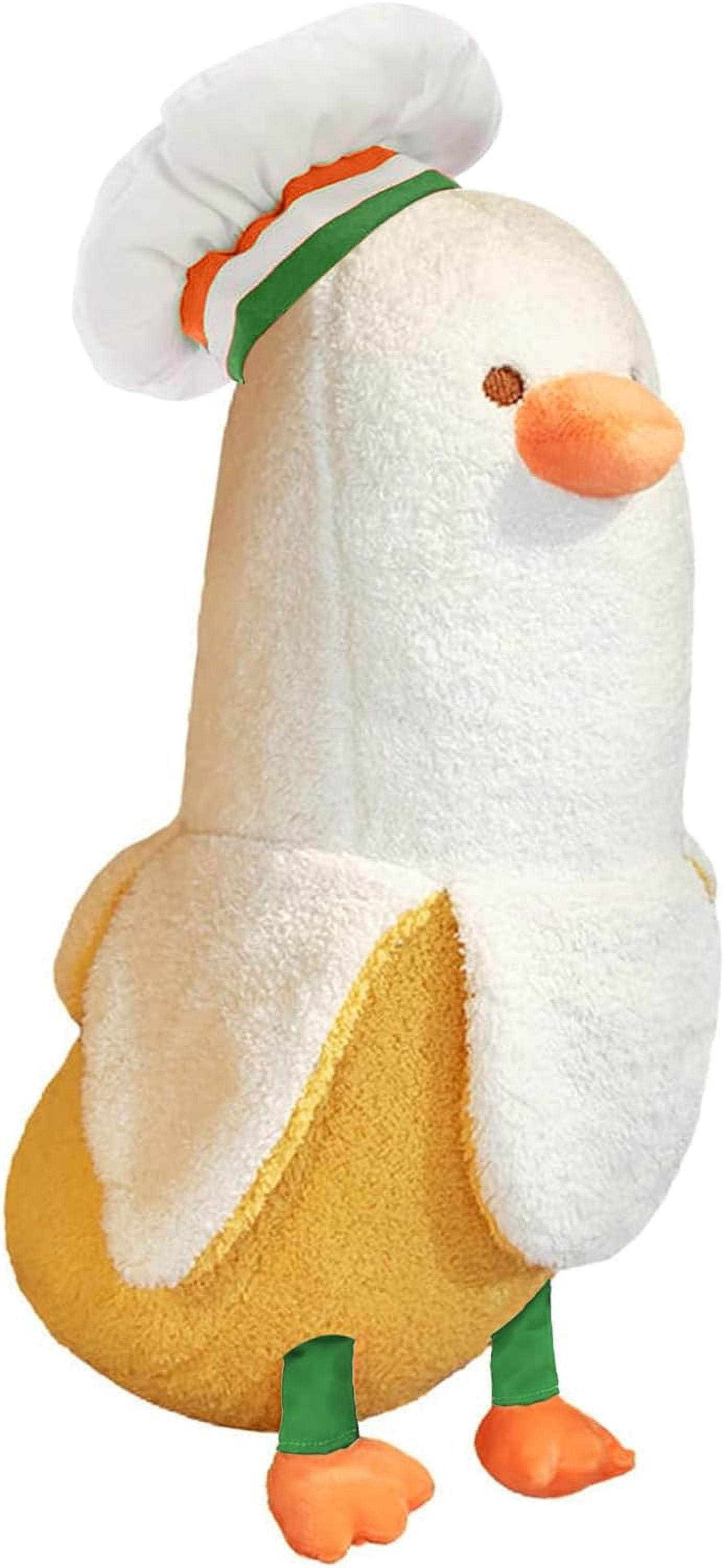 Visualz Cute Banana Duck Stuffed Animal Long Banana Chef Duck Plush ...