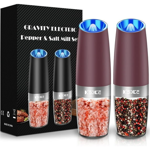 Visualz Electric Pepper Grinder, Salt or Pepper Mills & Adjustable ...